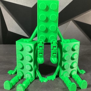3D Printed Brick Buddy With Articulated Legs - Etsy