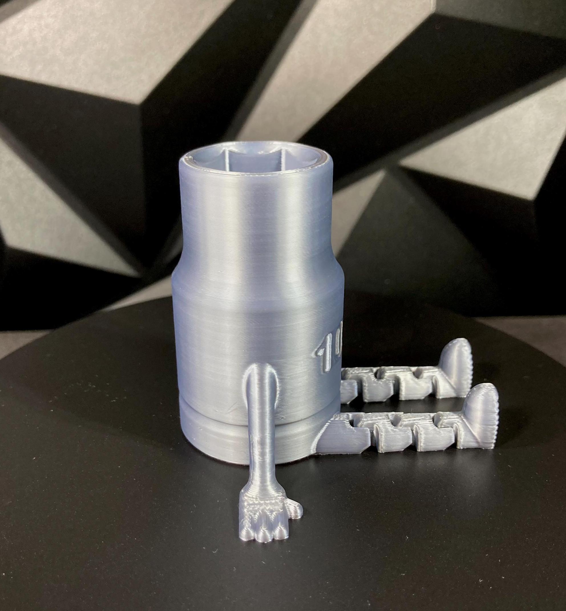 3d Printed 10 Mm Socket Buddy With Articulated Legs (silver Pla) - Etsy