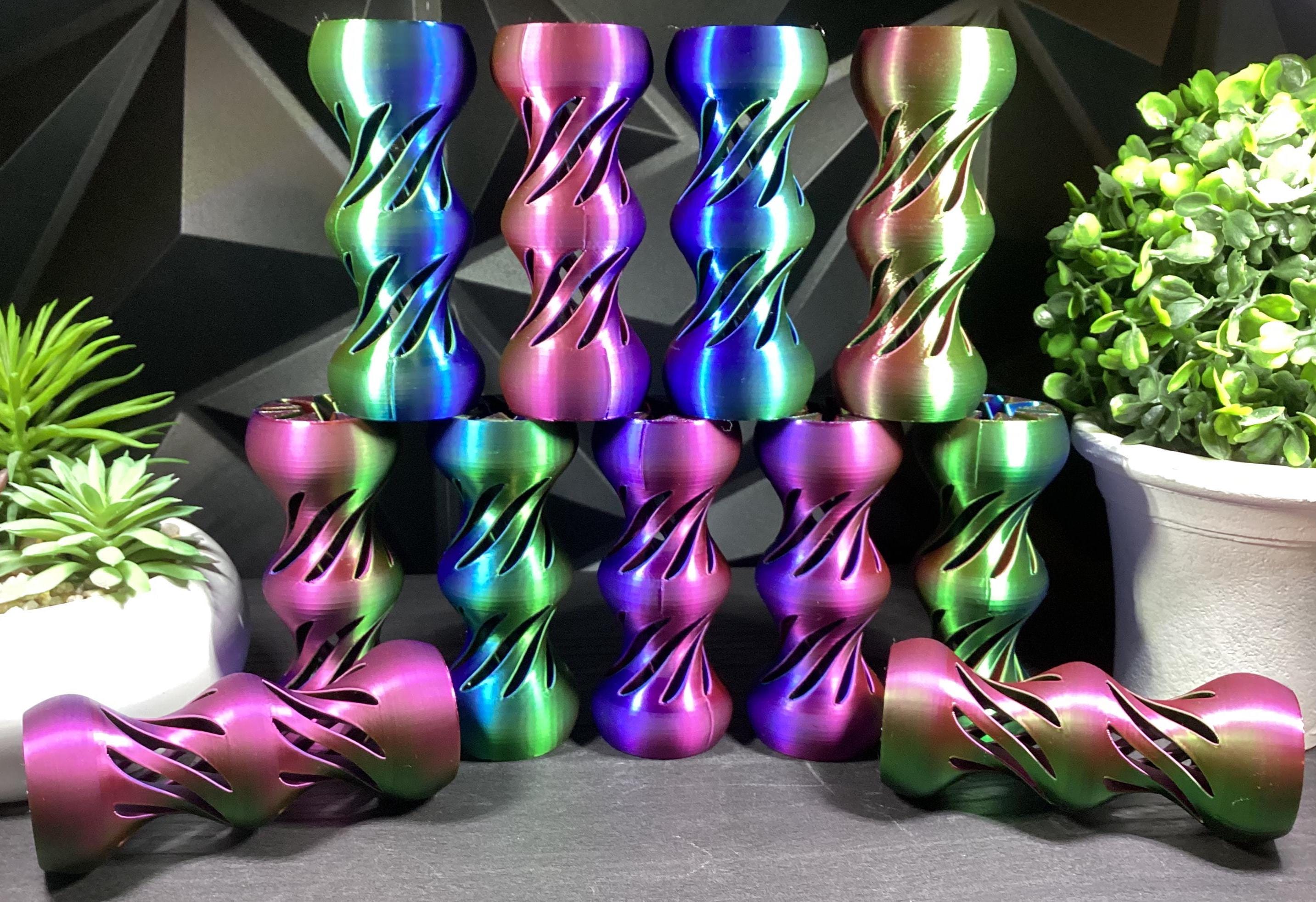 3d Printed Spiral Vortex Fidget Stick Impossible Hands on Colorful - Etsy