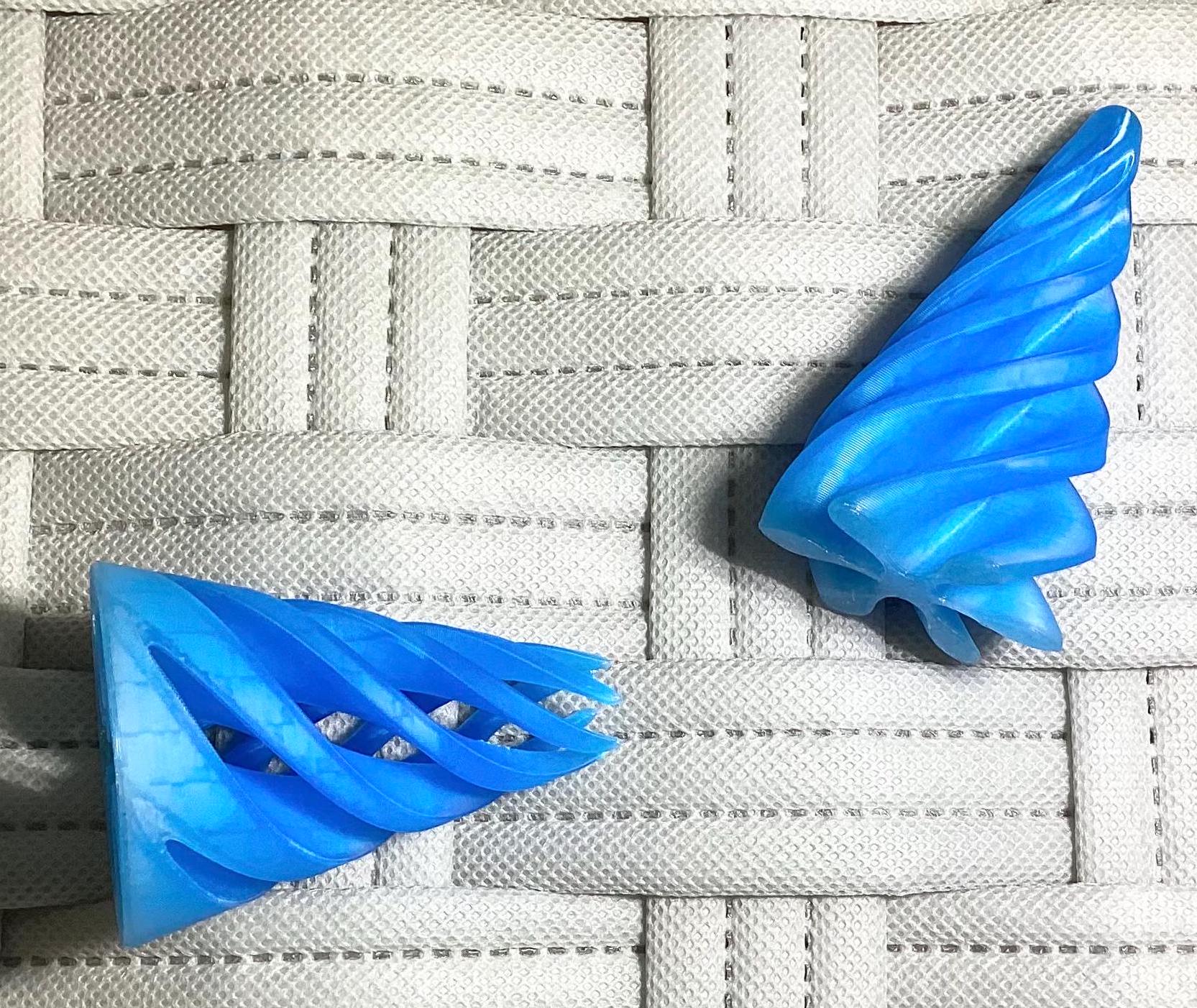 3d Printed Spiral Vortex Fidget Cone Hands on (ice Pop Frost Blue) - Etsy