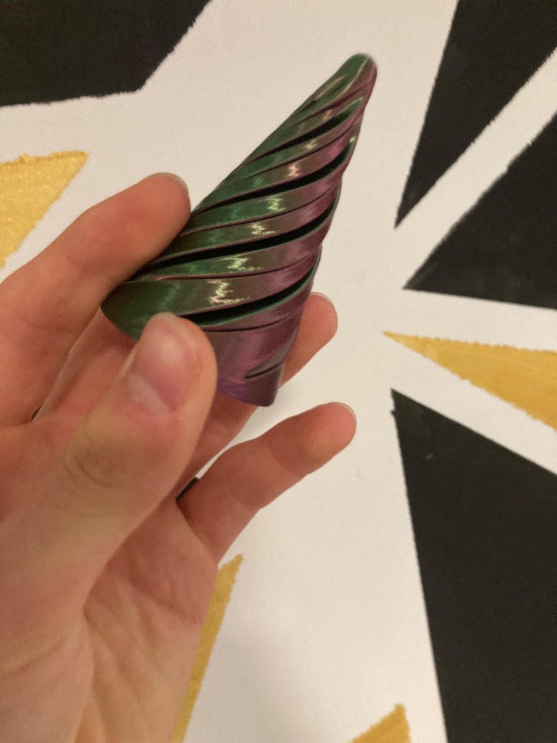 3D Printed Spiral Vortex Cone Fidget Toy, Hands-on Stress and Anxiety ...