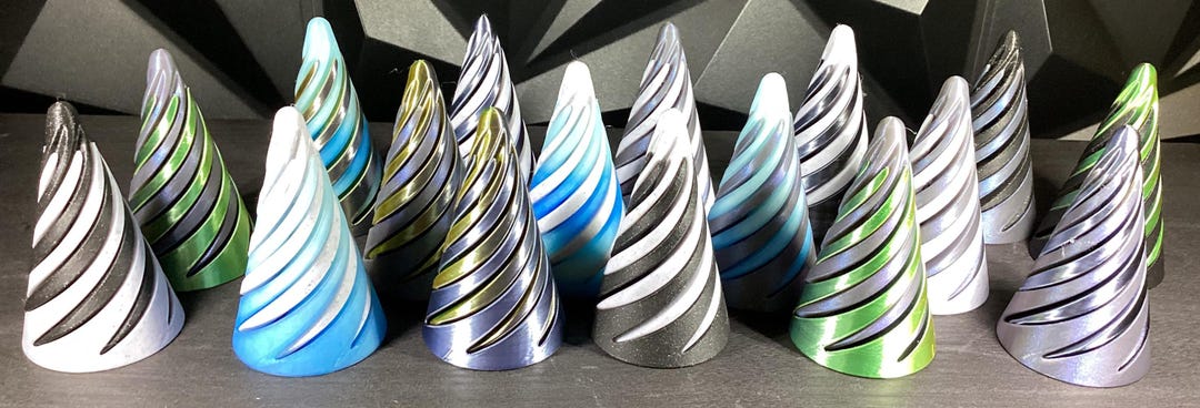 3d Printed Spiral Vortex Cone Hands on Custom Colors - Etsy