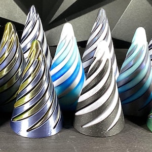 3d Printed Spiral Vortex Cone Hands on Custom Colors - Etsy
