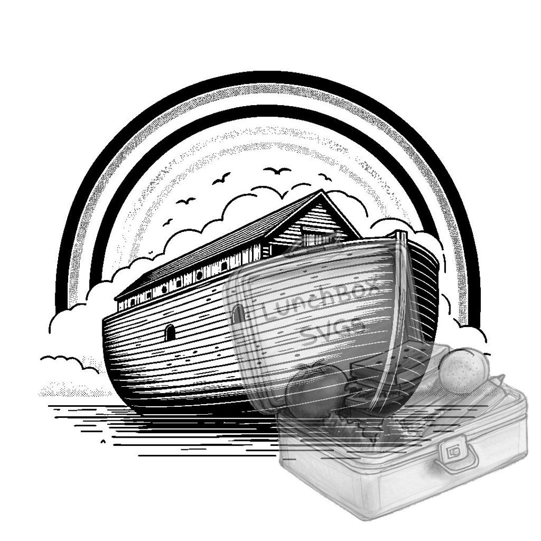 Noahs Ark With Rainbow SVG Bundle - Etsy