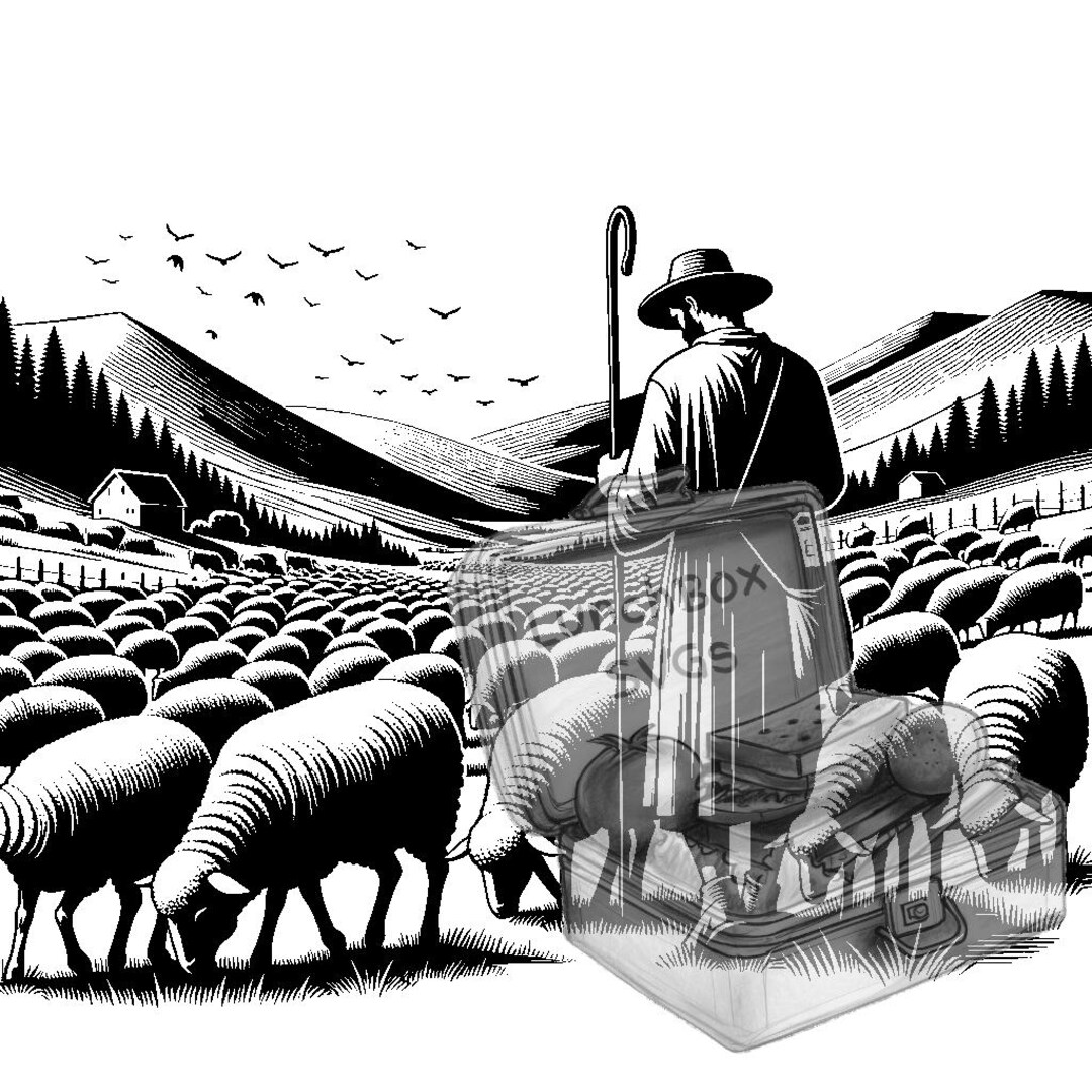 Shepherd Counting Sheep Bible Scene SVG Bundle - Etsy
