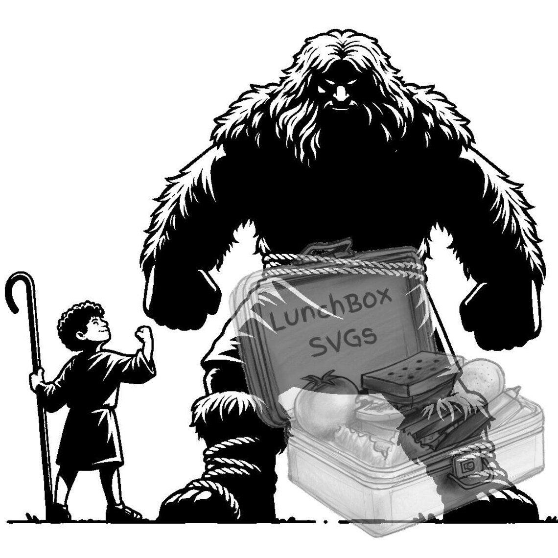 David and Goliath Scene SVG Bundle - Etsy