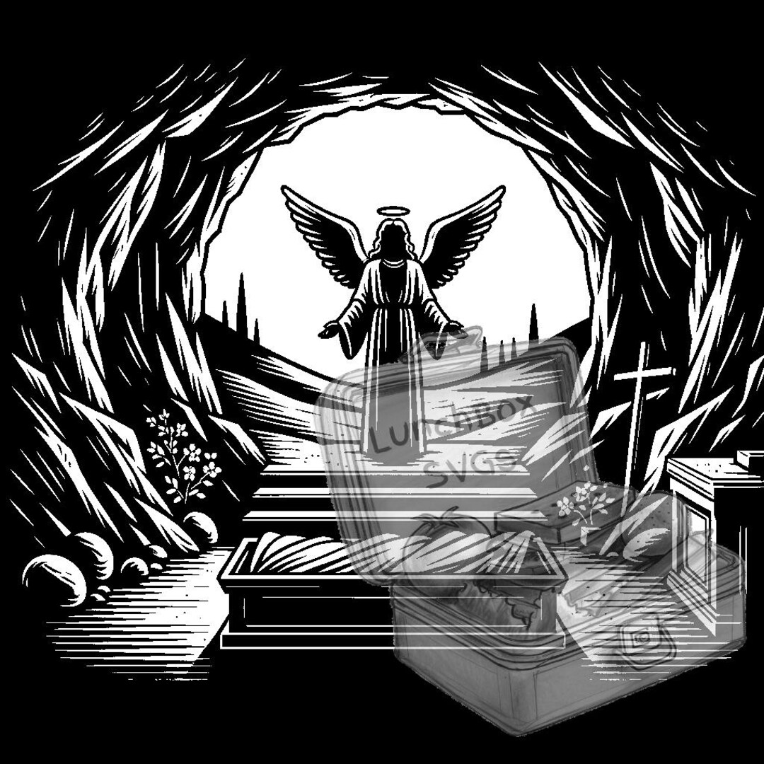 Empty Tomb and Angel Scene SVG Bundle - Etsy