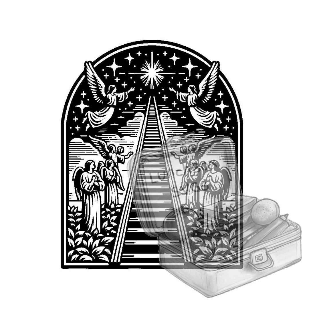 Jacobs Ladder With Angels Scene SVG Bundle - Etsy