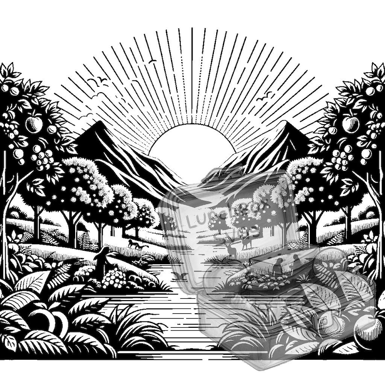 Garden of Eden Scene SVG Bundle - Etsy