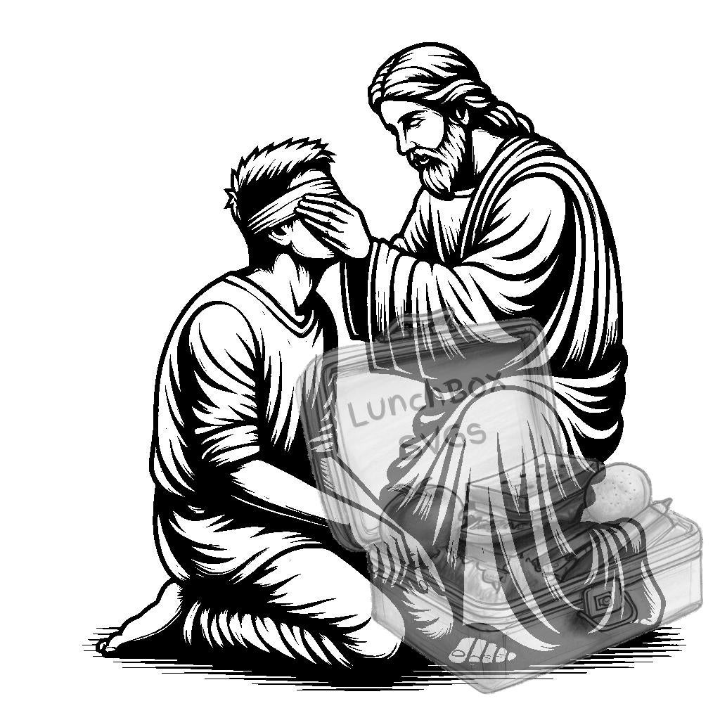 Jesus Healing the Blind Man Scene SVG Bundle - Etsy
