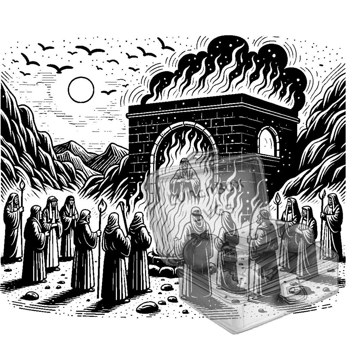 The Fiery Furnace Bible Scene SVG Bundle - Etsy