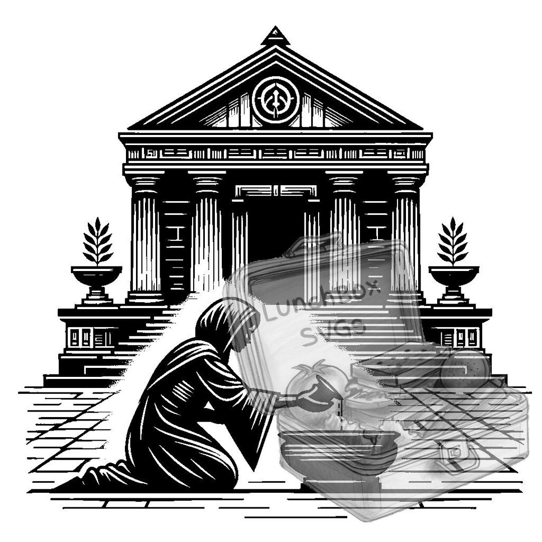 Widows Offering at Temple Scene SVG Bundle - Etsy