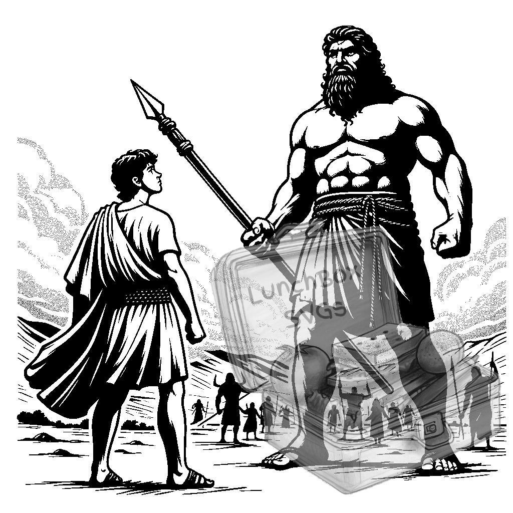 David and Goliath Scene SVG Bundle - Etsy