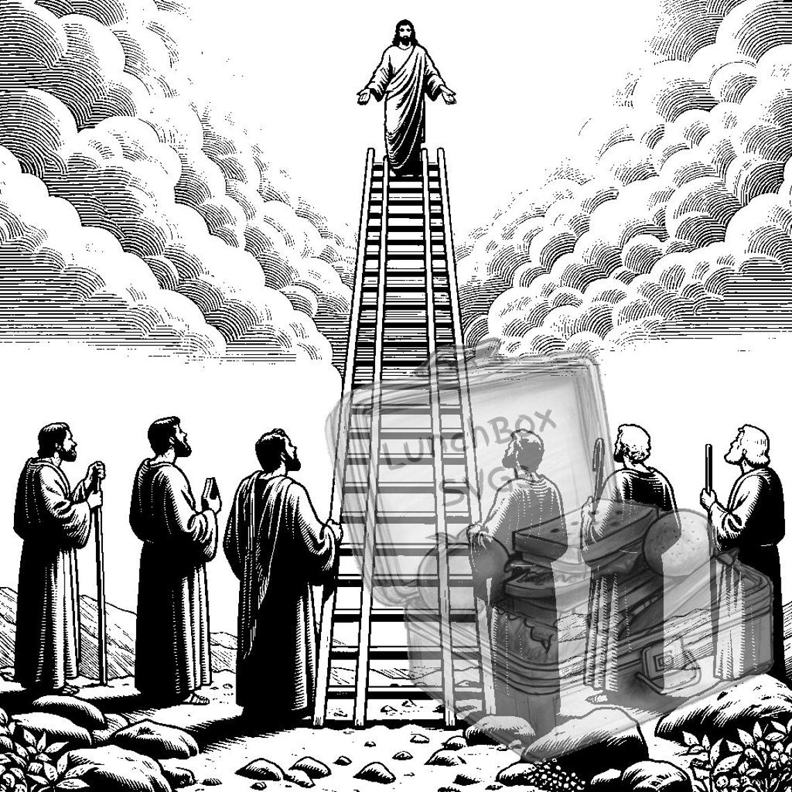 Jacobs Ladder Bible Scene SVG Bundle - Etsy