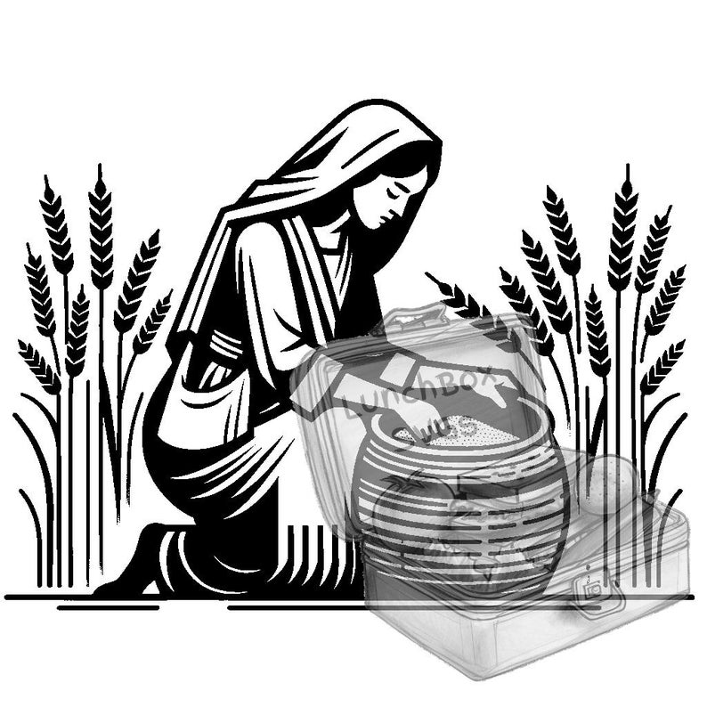 Ruth Collecting Grain Bible Scene SVG Bundle - Etsy