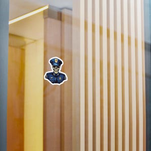 Skeleton Police Officer Sticker Decal for Car, Laptop, Water Bottle and ...