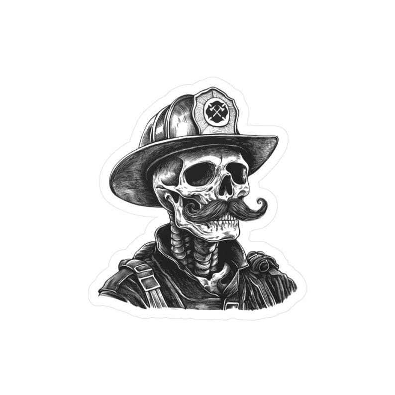 Vinyl Decals, Retro Mustache Skeleton Sticker - Etsy
