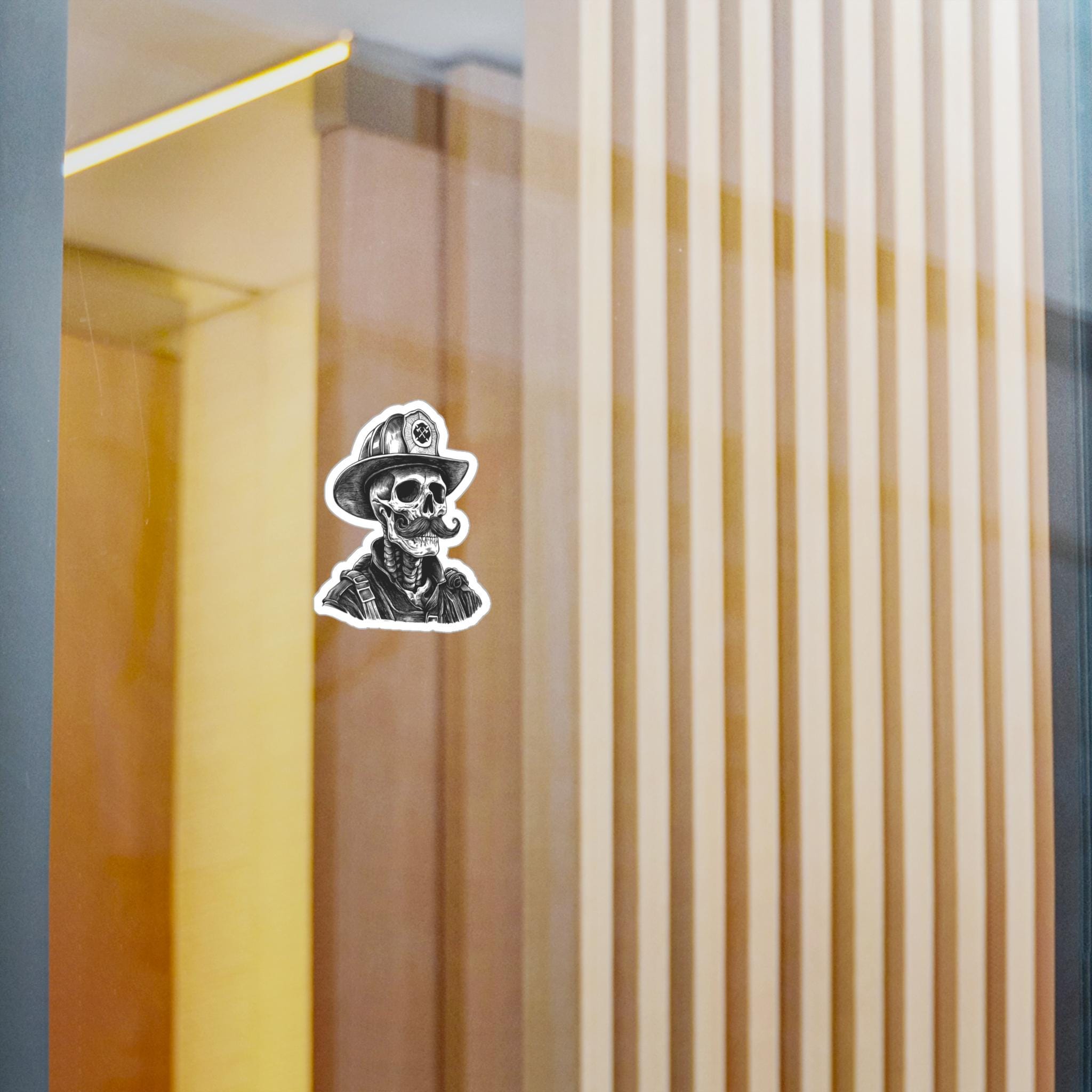 Vinyl Decals, Retro Mustache Skeleton Sticker - Etsy