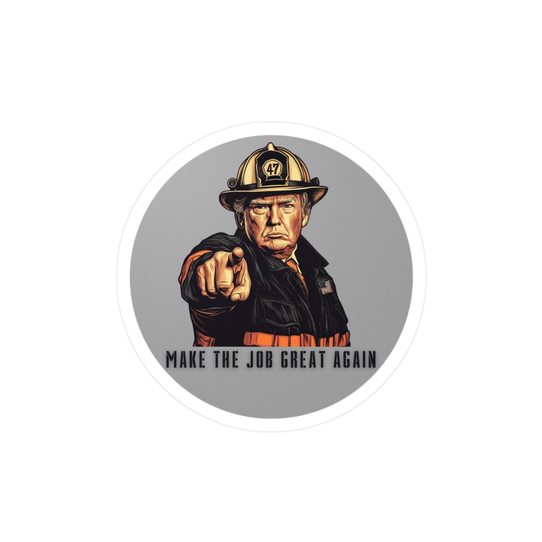Firefighter Trump Supporter Sticker - Etsy