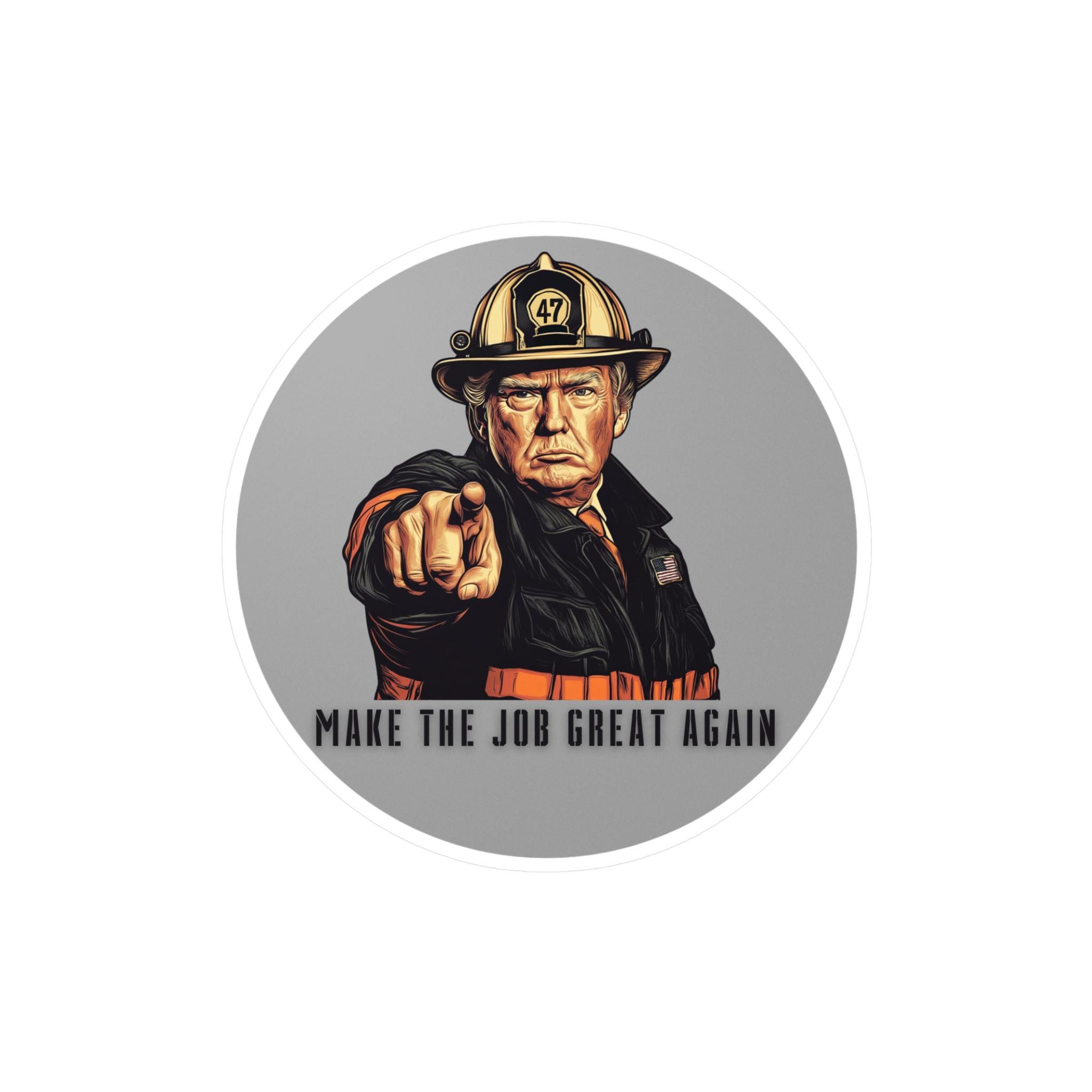 Firefighter Trump Supporter Sticker - Etsy