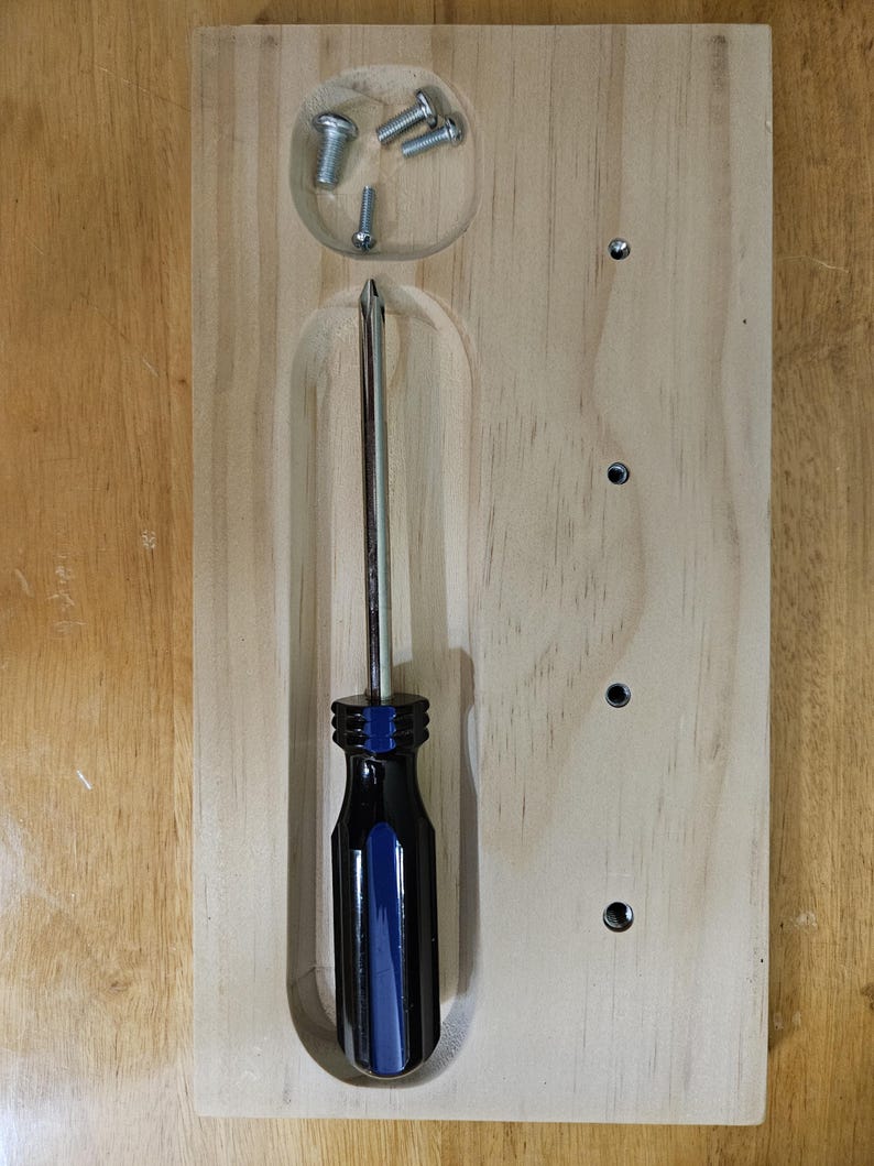 Montessori Screw Board, 4 Different Sizes of Screws, Screwdriver, Fine ...