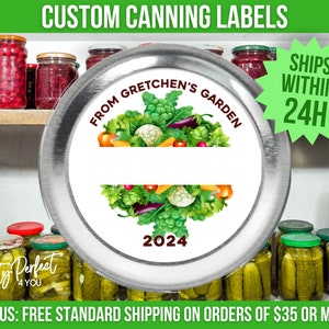 Vegetable Garden Canning Label Custom From the Kitchen of Canning Label ...