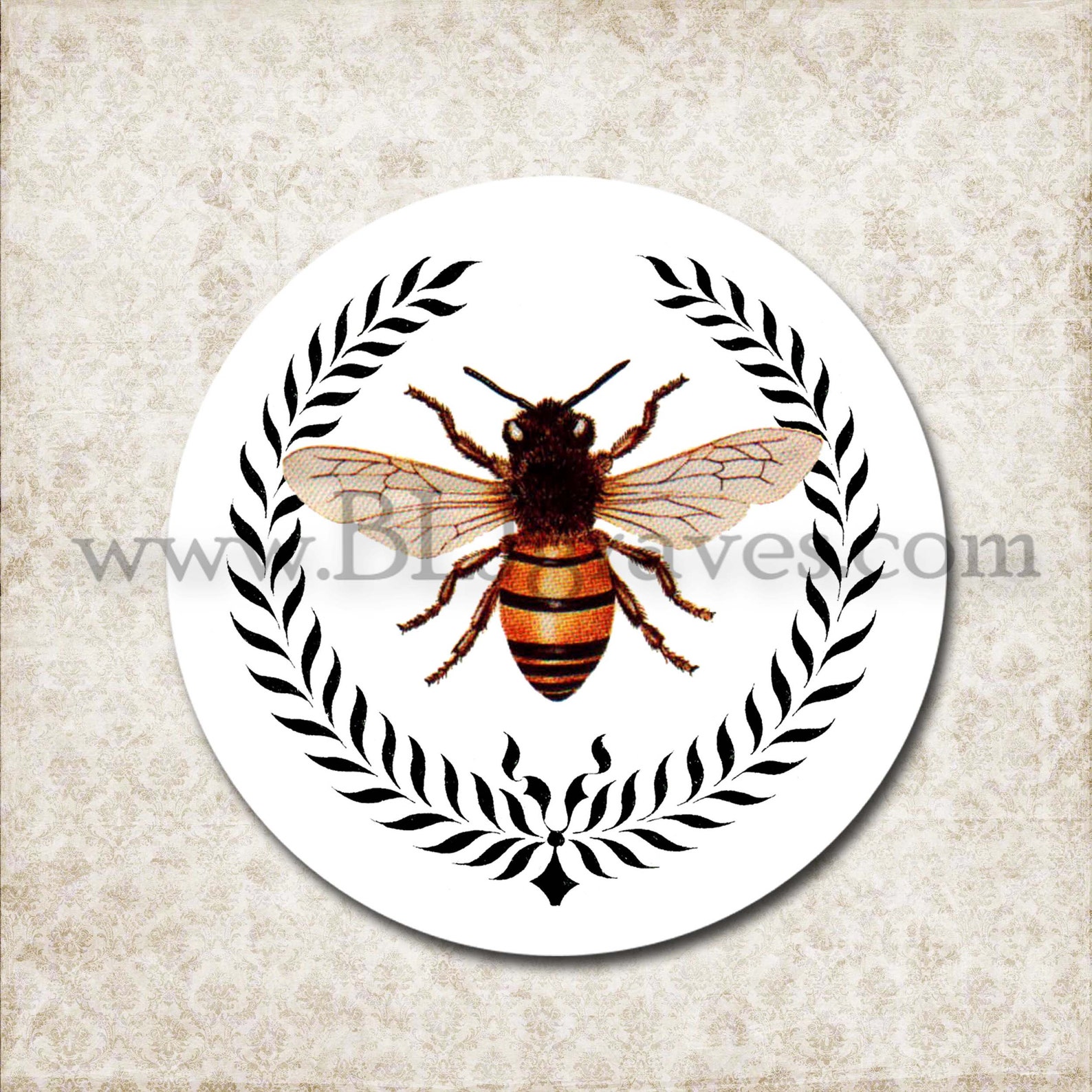 Custom Bee Stickers Personalized Bee Wreath Sticker Labels | Etsy