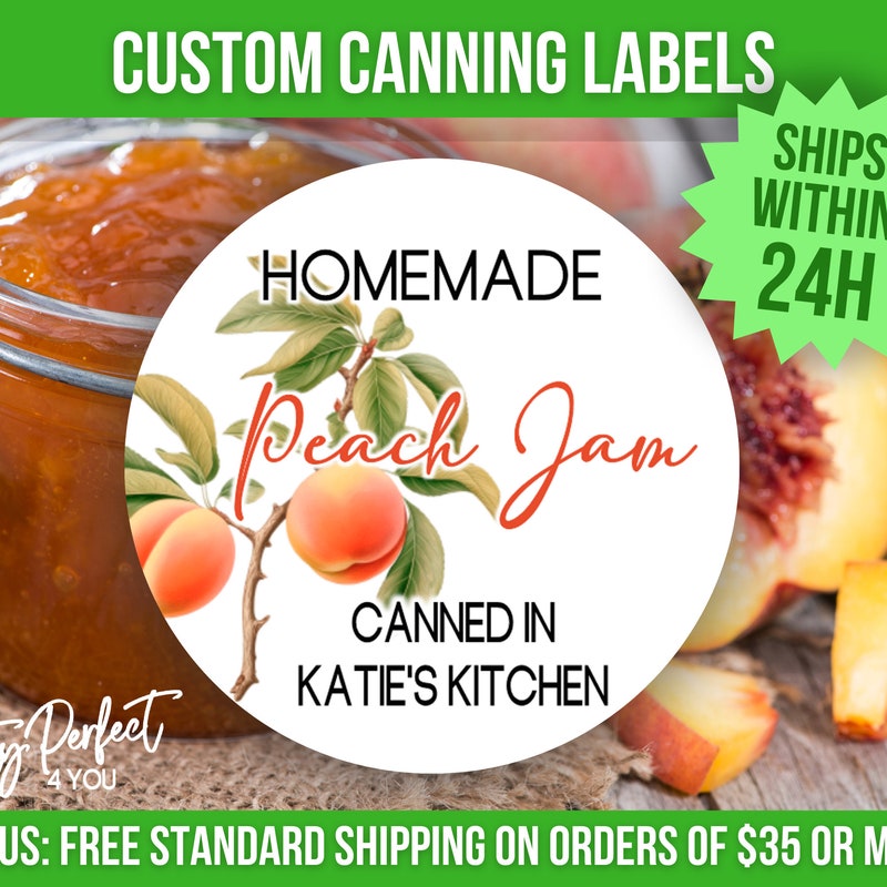 Peach Labels - Etsy