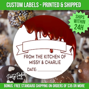 Custom Chocolate Label From the Kitchen of Label Hot Chocolate Canning ...