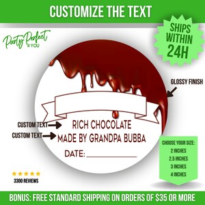 Custom Chocolate Label From the Kitchen of Label Hot Chocolate Canning ...