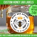 Custom Honey Business Product Label Personalized Queen Bee Sticker ...
