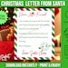 DIY Letter From Santa Printable Instant PDF Download Letter From Santa ...