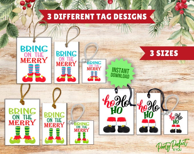 ELF Christmas Gift Tag Svg Files for Cricut / Silhouette - Elf Gift Tag ...
