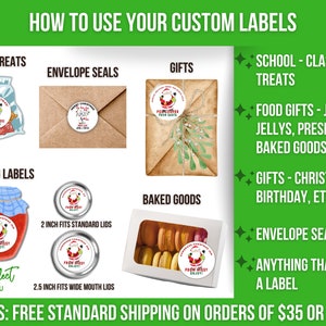 Custom Canning Label Salsa Food Gift Label Personalized From the ...