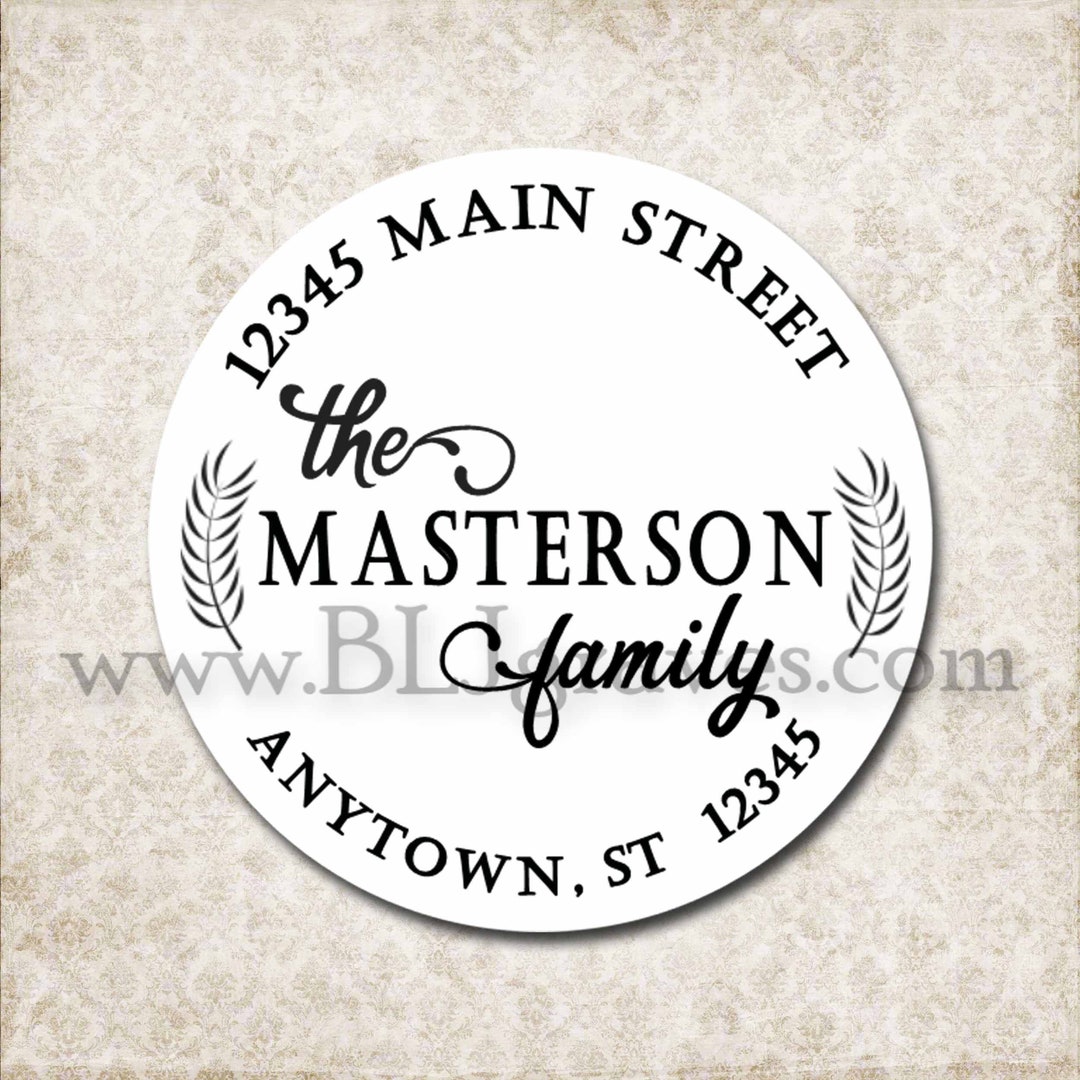 Custom Round Address Sticker Labels Return Address Labels, Envelope ...