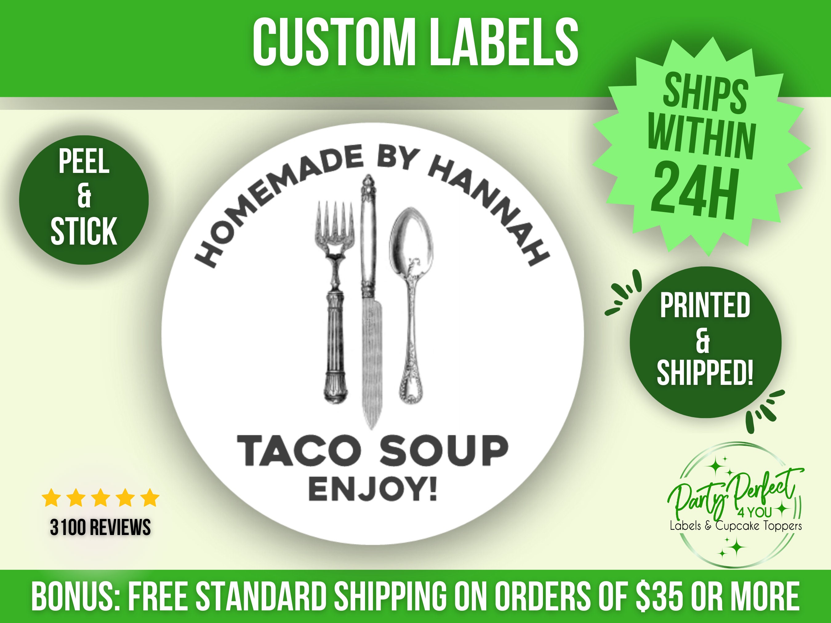 Custom Canning Label From the Kitchen of Gift Label Mason Jar Label ...