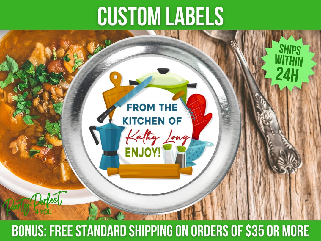 Personalized From the Kitchen of Soup Label Custom Food Gift Label ...
