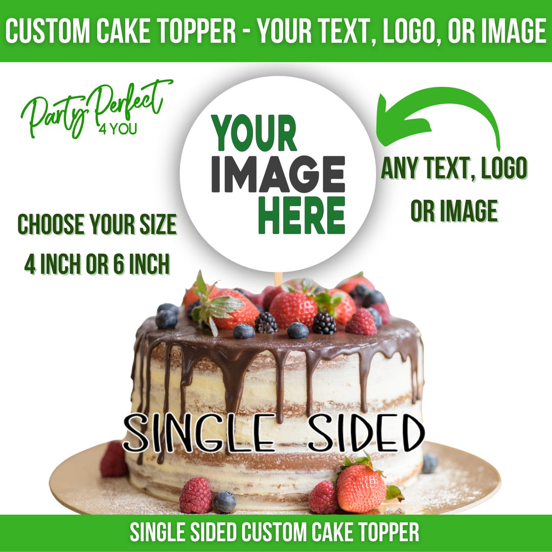 Custom Image Logo or Text Cake Topper Business Logo Cake - Etsy