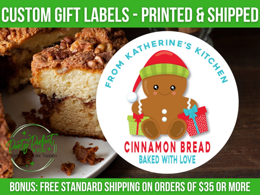 Custom Christmas Baking Label From the Kitchen of Label Baked Goods ...