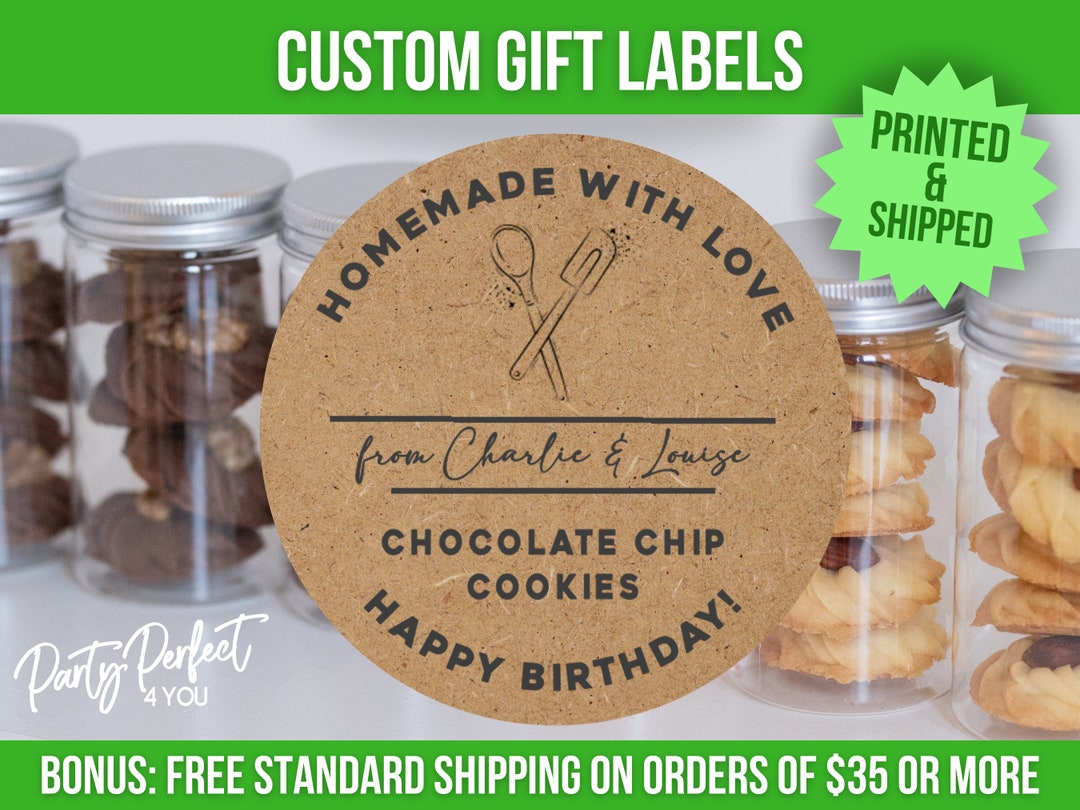 Baking Gift Tag Label From the Kitchen of Sticker Custom Cookie Gift ...