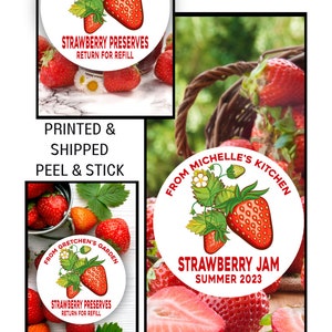 Custom Strawberry Canning Label Jam From the Kitchen of Strawberry ...