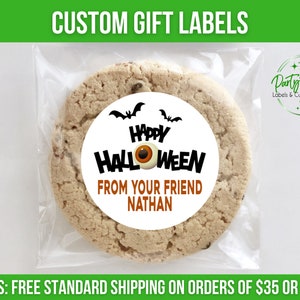Personalized Halloween Stickers Custom Halloween Labels Bat Halloween ...