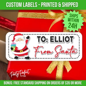 Personalized From Santa Christmas Gift Label Custom From Santa ...