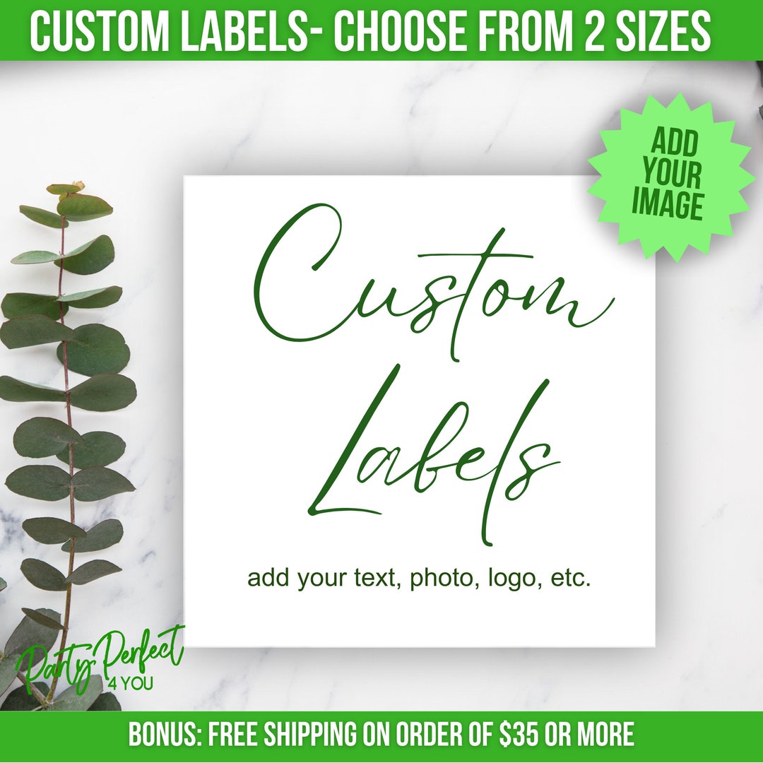 Custom Business Logo Label Personalized Business Product Label Square ...