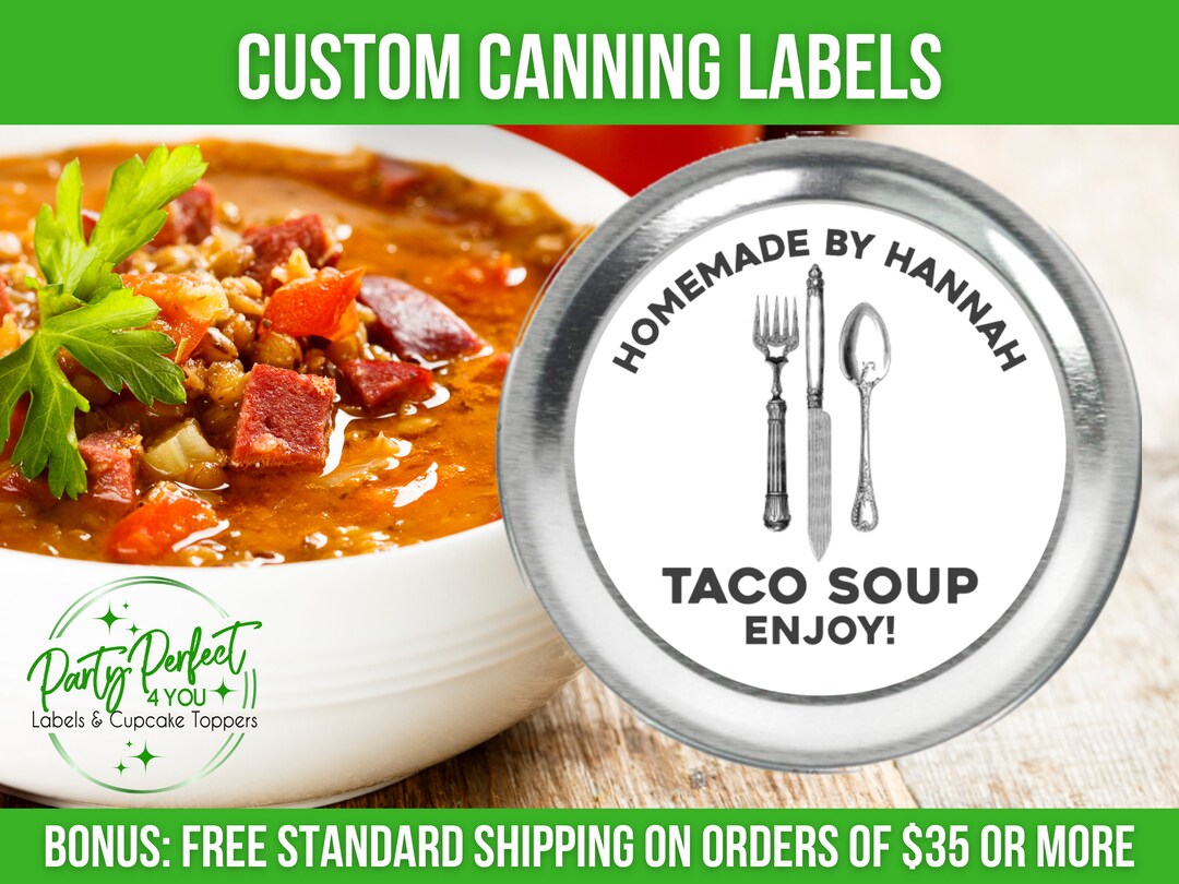 Custom Canning Label From the Kitchen of Gift Label Mason Jar Label ...
