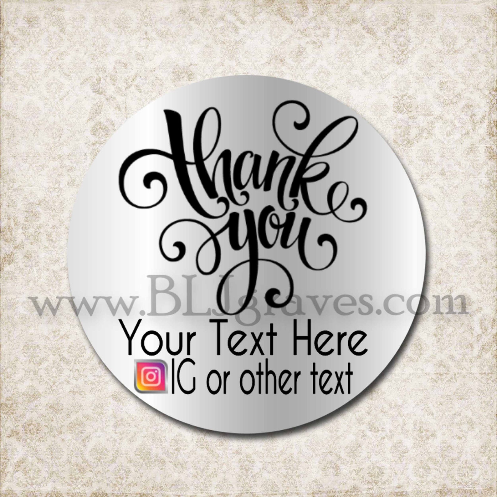 Custom Thank You Stickers Personalized Wedding Thank You | Etsy