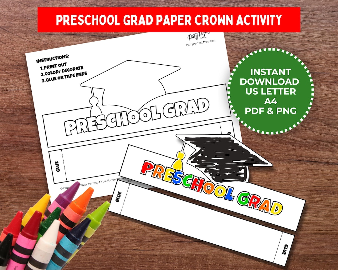 Preschool Graduation Cap Printable Activity Paper Graduation Cap ...