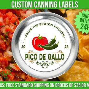 Custom Canning Label Salsa Food Gift Label Personalized From the ...