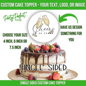 Custom Image Logo or Text Cake Topper Business Logo Cake Topper ...