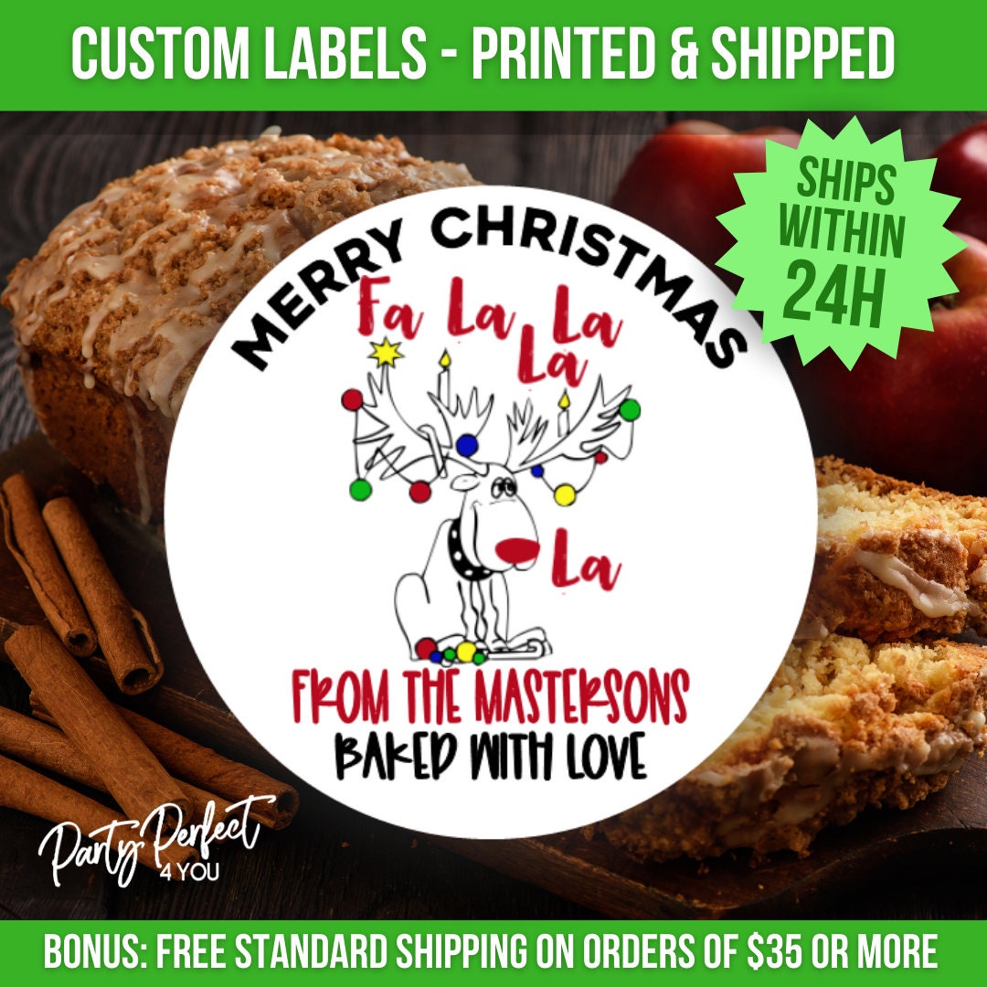 Custom Rudolph Gift Tag Personalized Christmas Reindeer Gift Sticker ...